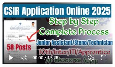 CSIR IIP Recruitment 2025 Apply Online for JSA & Jr Stenographer - EJC ...